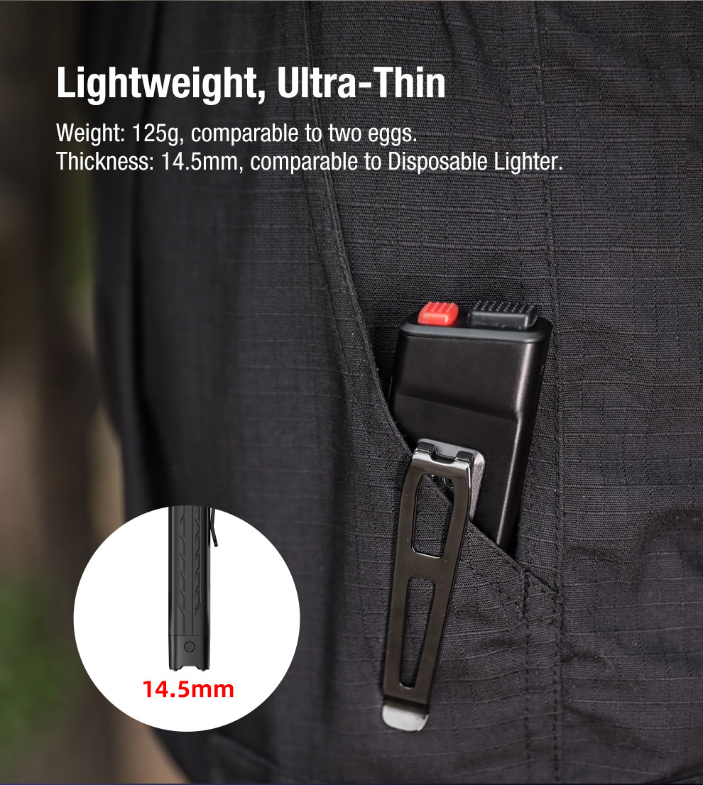 Ultra Slim Tactical Flashlight FlatTac X1 - KLARUS